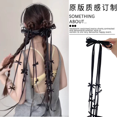 蝴蝶结发夹女编发发卡发带