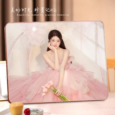 定制个人写真艺术照o相框摆台高级感肖像照打印桌面摆件简约摆台