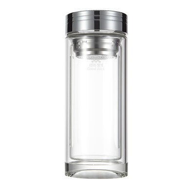 名到MIODO 双层玻璃杯 随手泡茶防烫隔热加厚底 MD-85203 450ml