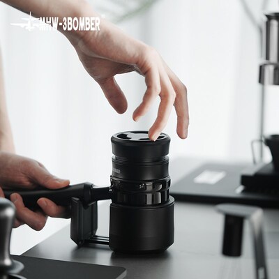 MHW-3BOMBER轰炸机黑曜系列 自适应高度意式咖啡布粉器 58mm通用