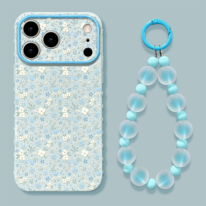 满屏碎花手链适用苹果17promax手机壳iphone15夏日小清新16软硅胶