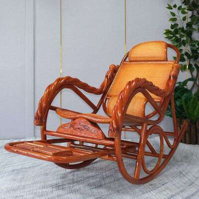 藤编逍遥椅藤椅椅摇躺椅阳HSML-021台摇家用休闲真老藤摇椅大人人