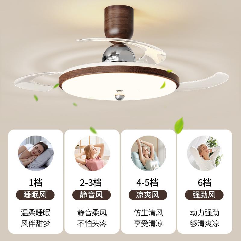 法式中古隐卧形风扇灯新款复古吸室餐厅顶AZE大风力吊一体护扇眼