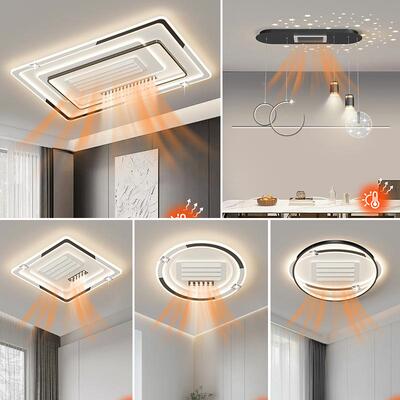 客厅全灯2语025款光谱无叶冷暖双用风扇灯KHU现代离线音新风扇吸