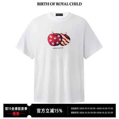 BIRTH OF ROYAL CHILD.BORC 苹果油画TEE复古印花进口supima棉