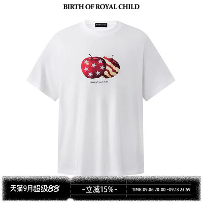 BIRTH OF ROYAL CHILD.BORC 苹果油画TEE复古印花进口supima棉