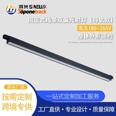天际系列-线条灯 固定式线条双偏光射灯（导轨款）HG-X02380