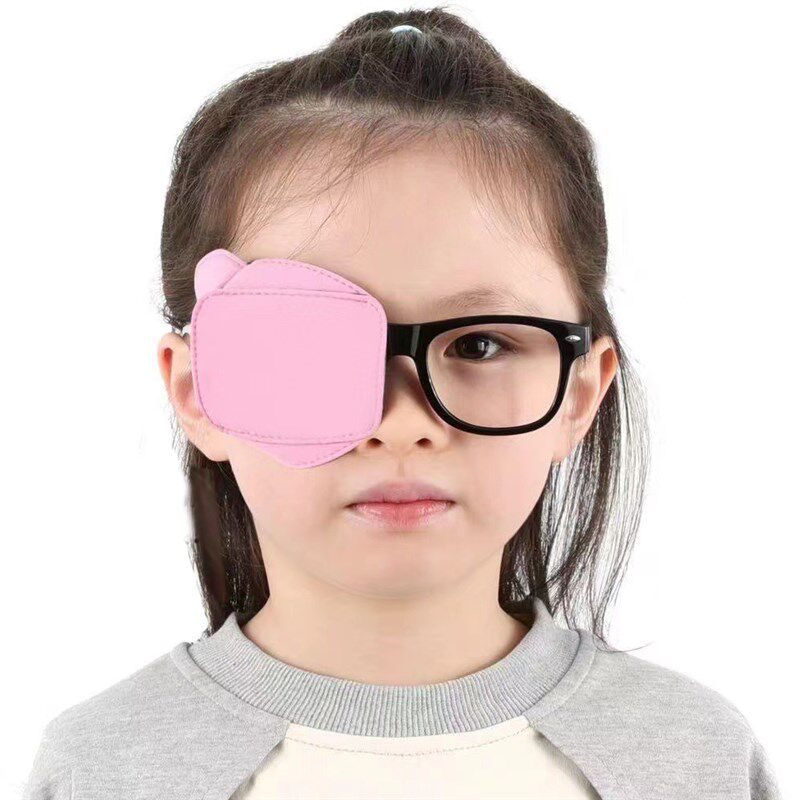 儿童眼镜遮光罩弱视斜视视力训练单眼眼罩纯棉可水T洗全遮盖小孩