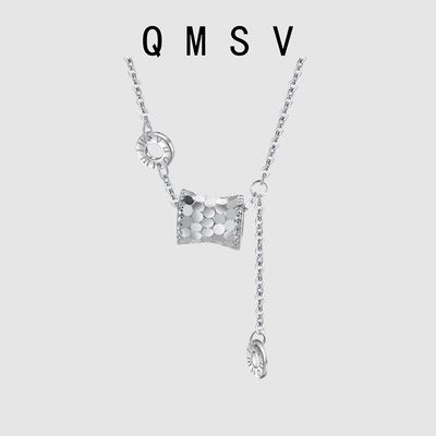 S925纯银轻奢蜂巢小蛮腰流苏项链