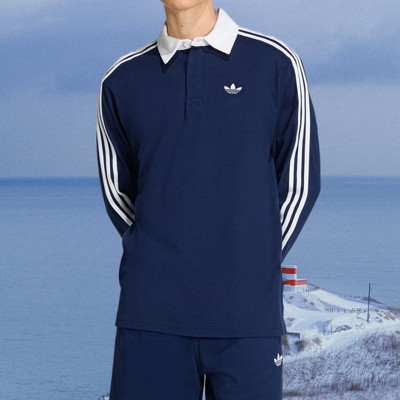 滔搏adidas阿迪达斯三叶草男子运动宽松休闲长袖T恤KE3574