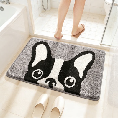 仿羊绒吸水地垫浴室卫生间门口进门入户防滑脚垫子洗手间厕所地毯