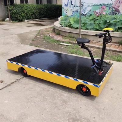 电动四轮手推车拉货车农场菜市场搬运平板车骑行款工厂货物平板车