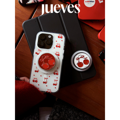 JUEVES星期四心碎樱桃金属珐琅磁吸支架magsafe气囊便携可拆卸