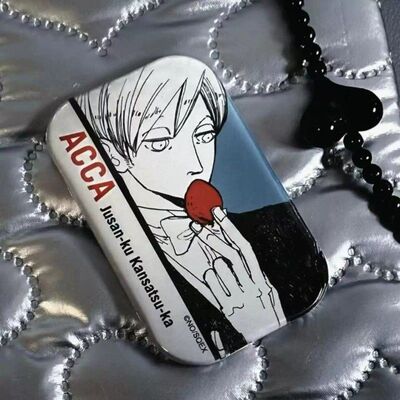 ACCA13区监察课方吧唧吉恩吃草莓原画方同人周边自制徽章二次元