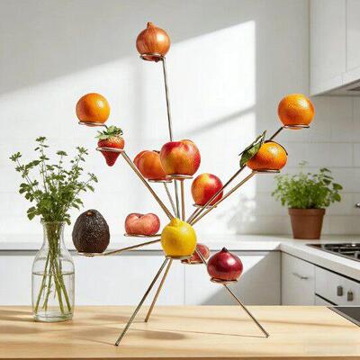 Exploding Fruit Bowl 金属水果盘爆炸式水果架收纳桌面装饰摆件