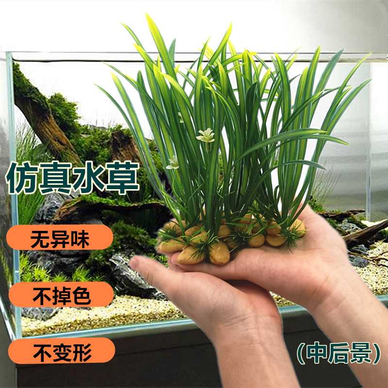 中景水族箱人工装饰植物仿真水草摆件鱼缸植物水草水族箱草装饰