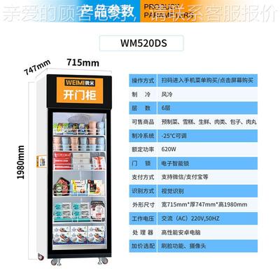 微冰激ZZQ凌卖自动售机冷米冻柜雪糕智能A觉I视柜冰淇淋机