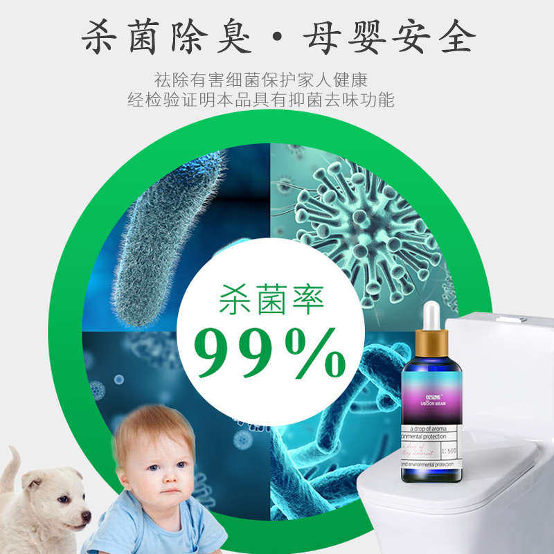 优宝熊厕所消臭下水道除臭剂宿舍管道异味地漏反味除味空气清新剂
