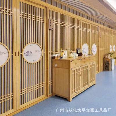 立家具竹MLY竹木屏风木隔断新中式花格窗格制栅茶豪室隔断