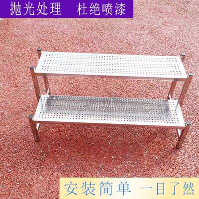 不阳锈钢多层阶梯肉置物展示URN架J台庭院落地加宽加厚多花盆架^