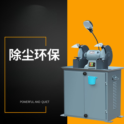 砂轮机除尘式电动台式立式工业级打磨机落地式环评吸尘沙轮机