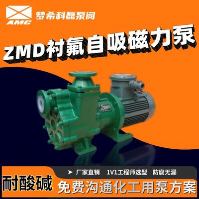 ZMD氟塑料磁力自吸泵耐腐蚀自吸式磁力泵安全无泄漏高效节能