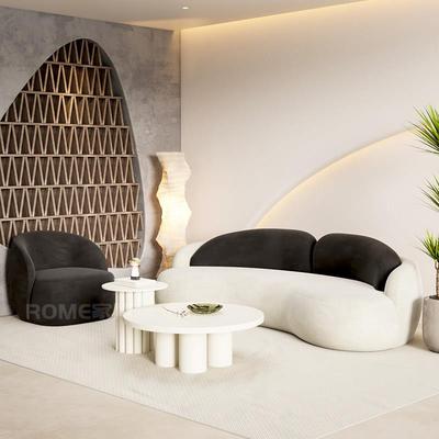 影楼美容院售楼处休息区接待小弧型婚纱礼服馆洽谈沙发茶几组合