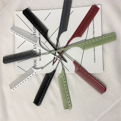 鬼荒ys尖尾梳美发师挑梳盘发造型发型师美发专业尖尾梳子钢针化妆