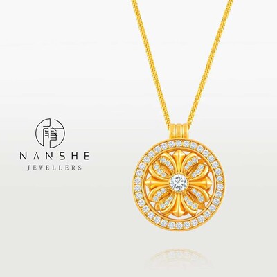 NANSHE/南奢 新中式高级感气质经典鸢尾花项链 L1933