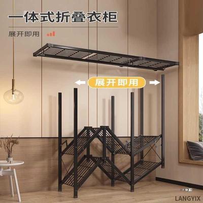 折叠易衣柜家用卧户装室免安布衣橱小型全YMW简钢架结实耐用出租