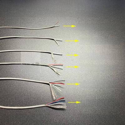 柔软超细极细屏蔽线1芯/2芯/3芯/4芯 信号传输电子线外径1-4mm