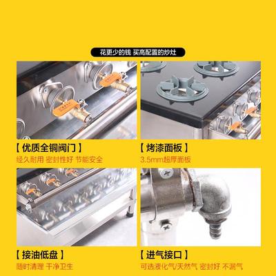 韩式商气用煲仔炉SOW砂灶火四六八多头锅眼煤天然气黄焖鸡米饭猛