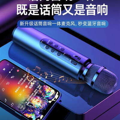Essonio无线蓝牙话筒音响一体K歌麦克风家用神器家庭KTV全民唱歌