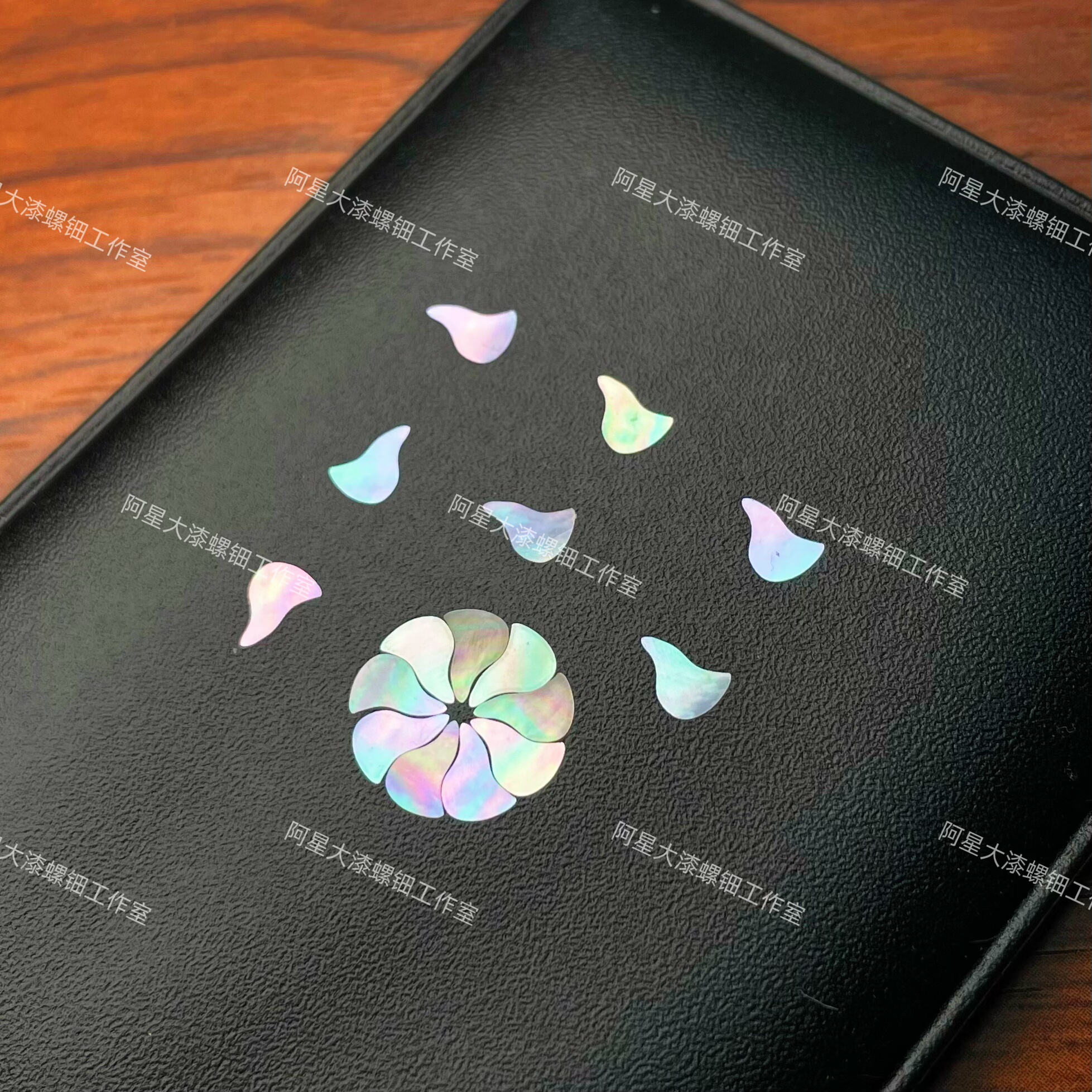 九瓣花螺钿片白蝶贝片贝壳片珍珠母贝片大漆漆器漆画漆艺镶嵌材料