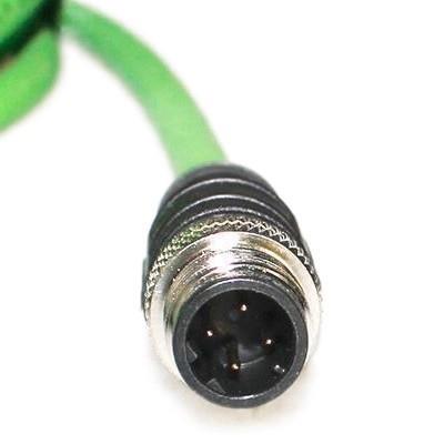 m12转rj45连接器A-D型编码4针8芯航空插头屏蔽工业相机传感器网线