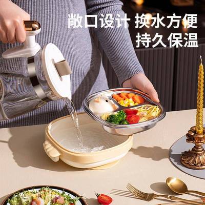 儿贝能儿童餐餐盘宝宝辅食碗儿专用碗防烫防摔分格餐BLU盘童具婴