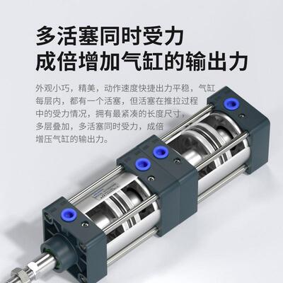 位置串联气缸倍力增X压多气缸大推力SCT248690x50x63x80100x15x75