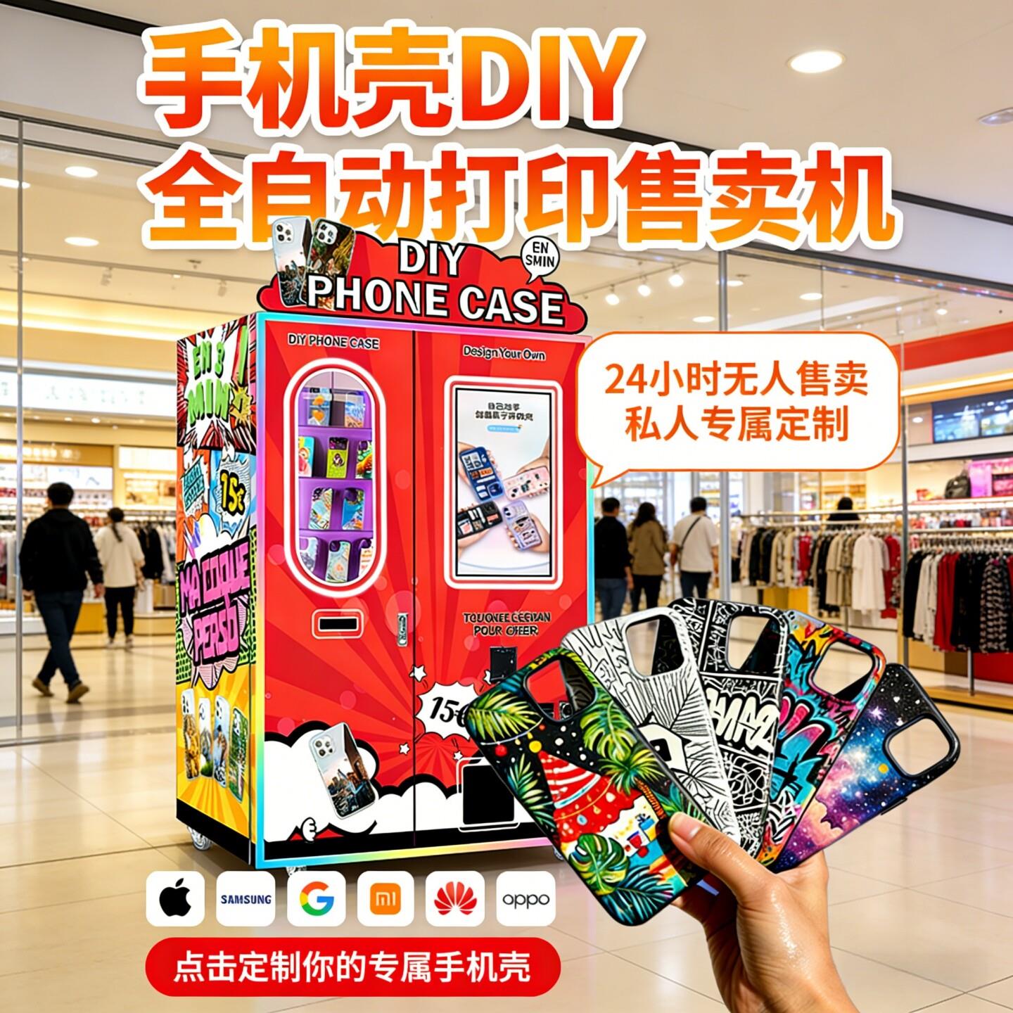 手机壳打印图案定制机diy手机壳照片无线打印设备售卖机