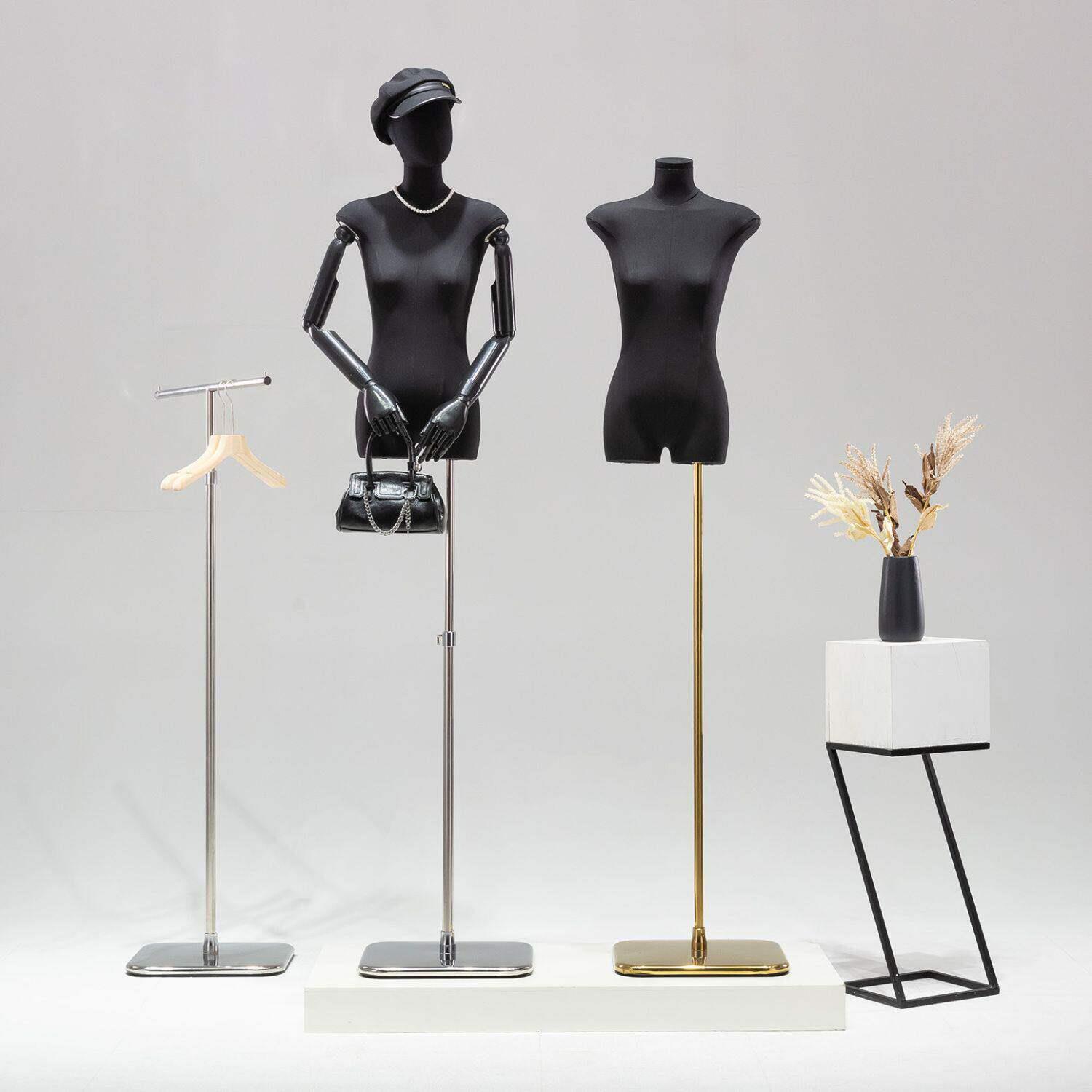 黑色扁身模特道具平胸韩版半身橱窗陈列女装服装店模特展示架全身