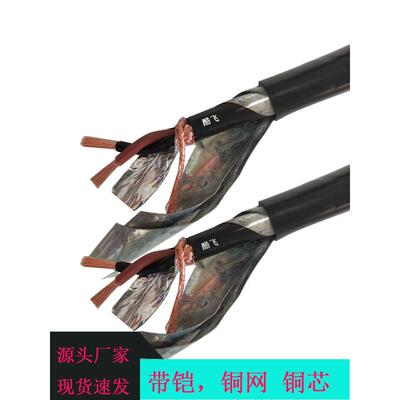 包邮ASTP-120Ω明澈铠装通讯线CAN总线双绞屏蔽信号线RVVSP22 2X1