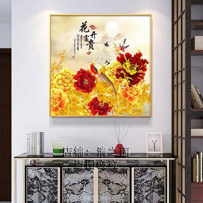 新中式门过道走廊玄进关画客厅壁装饰画家挂和万UZT事兴办公室圆