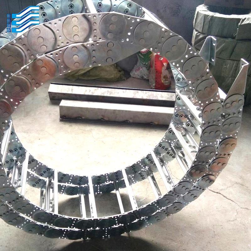 现货 机械静音拖链 钢铝拖链 重载型工业拖链 金属穿线拖链