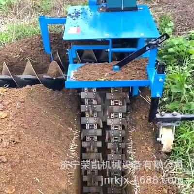 开40工宽XKS链条开沟机液压升降链条沟挖机手扶槽自走程埋管挖沟