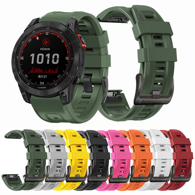 适用佳明手表快拆表带Fenix8/7/6Xpro/5plus飞耐时3/HR泰铁时955/965/G1/EPIX/S70/MK2i硅胶腕带【原装品质】