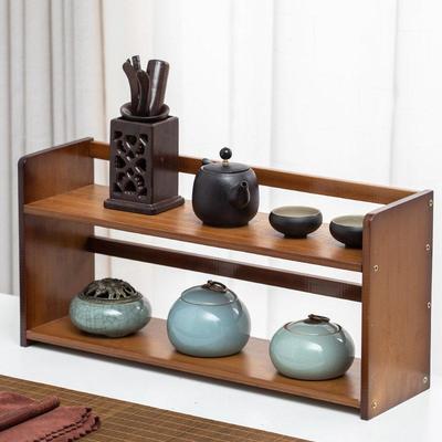 桌面茶杯架小型桌上博古架非实木紫砂壶茶具茶宠茶叶罐置物架