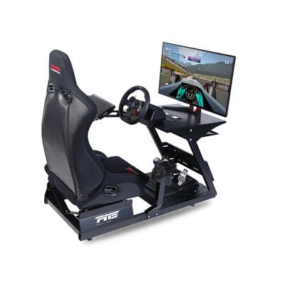 PNS GT-R赛车模拟器座舱 搭配MOZA T300直驱支架 带力回馈方向盘