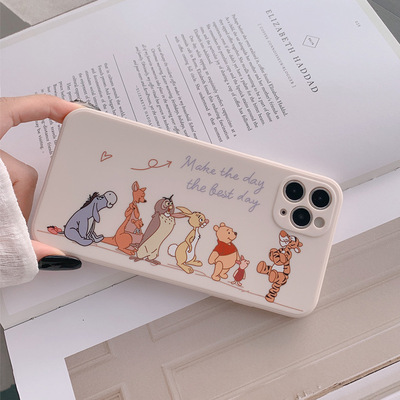 一朶午荷16卡通漫画iphone13苹果手机壳11直边XR适用14精孔12pro max磨砂78p