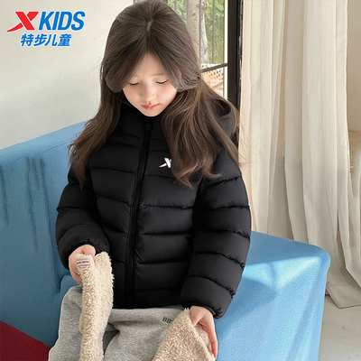特步儿童冬季新款羽绒服女童轻薄