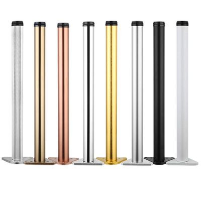 不锈钢吧台脚支撑柱可调节定制铝合金餐桌脚电脑桌腿支架金属柜脚