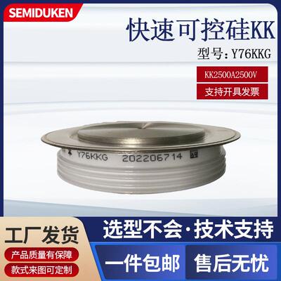 杜肯快速晶闸管平板式KK2500A2500V中频电炉可控硅Y76KKG